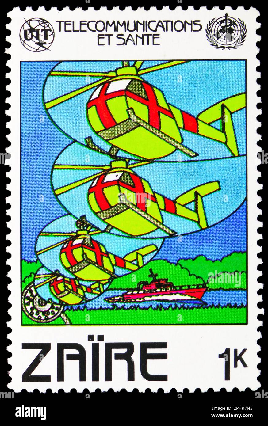 MOSCOW, RUSSIA - MARCH 25, 2023: Postage stamp printed in Zaire shows ...