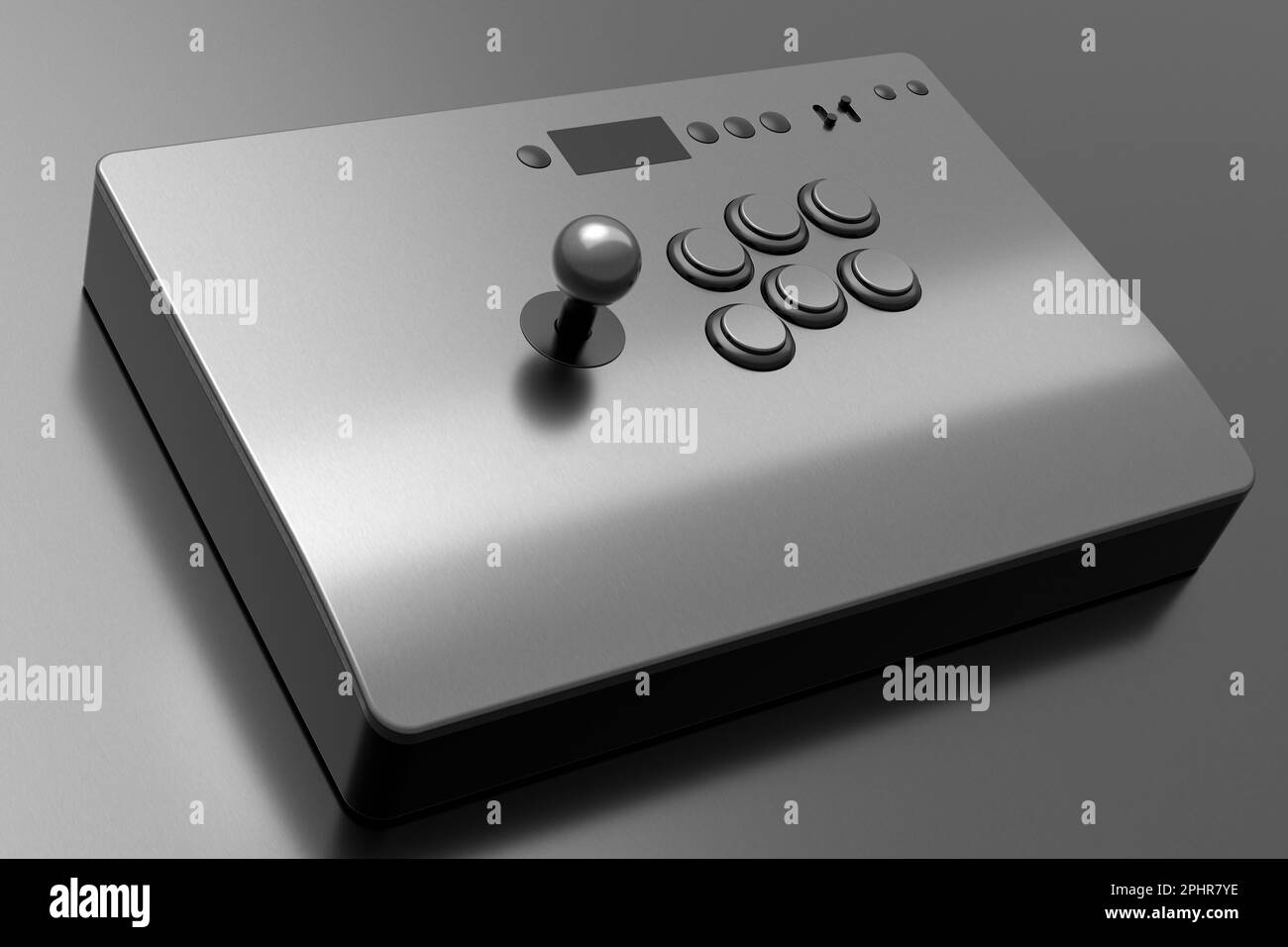 Vintage arcade stick with joystick and tournament-grade buttons with ...