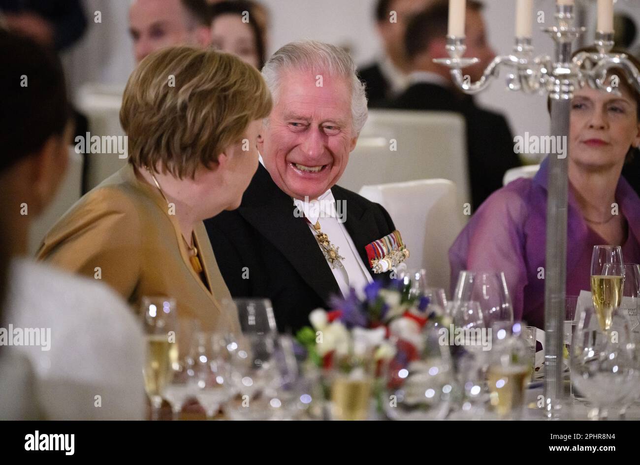 Berlin, Germany. 29th Mar, 2023. King Charles III and Angela Merkel ...