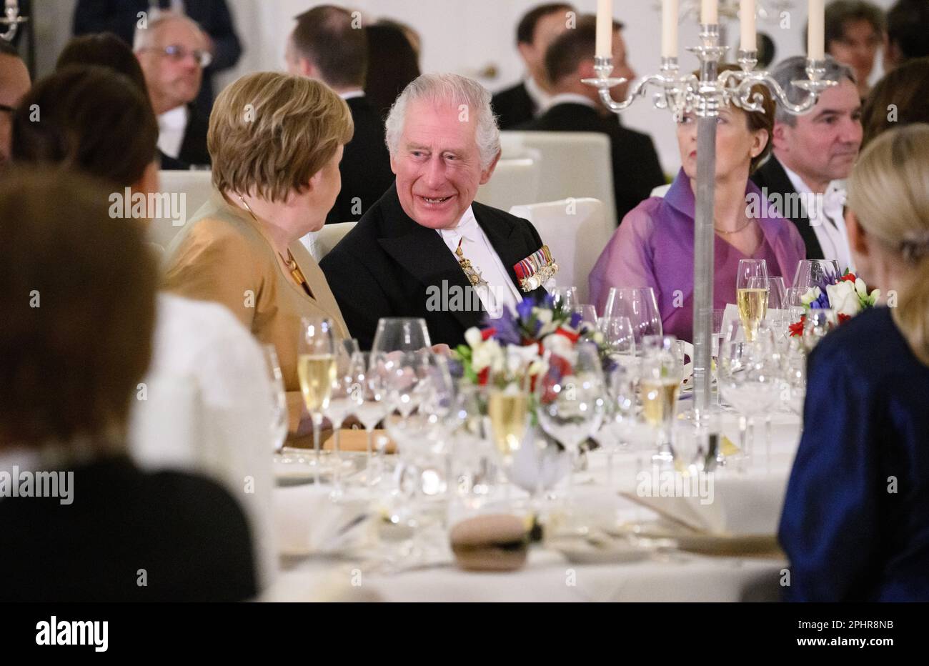 Berlin, Germany. 29th Mar, 2023. King Charles III and Angela Merkel ...