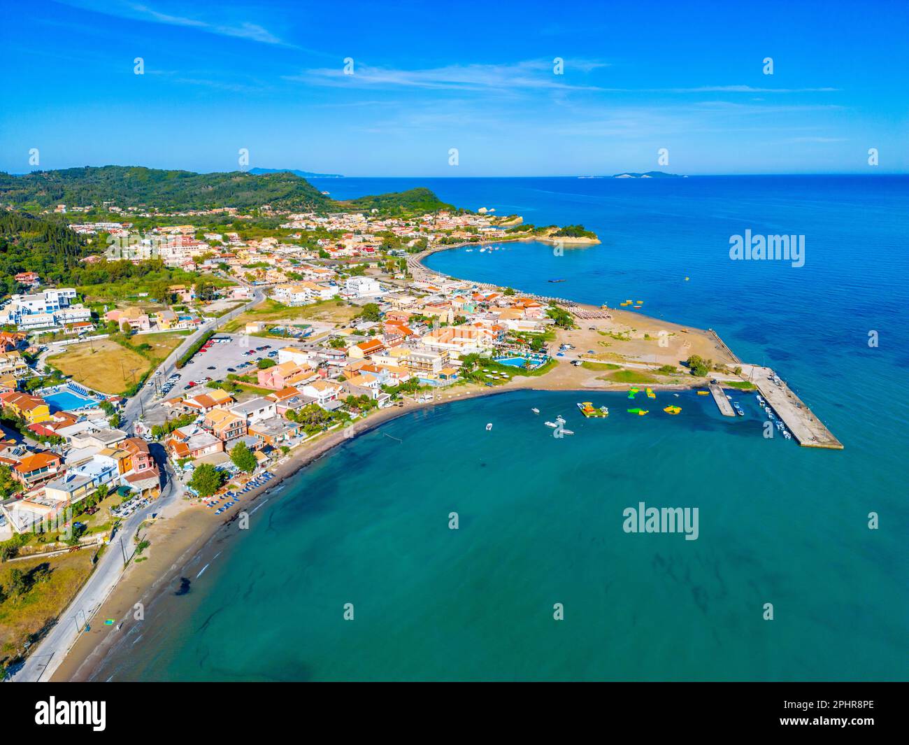 Panorama view of Sidari beach at Corfu, Greece Stock Photo - Alamy