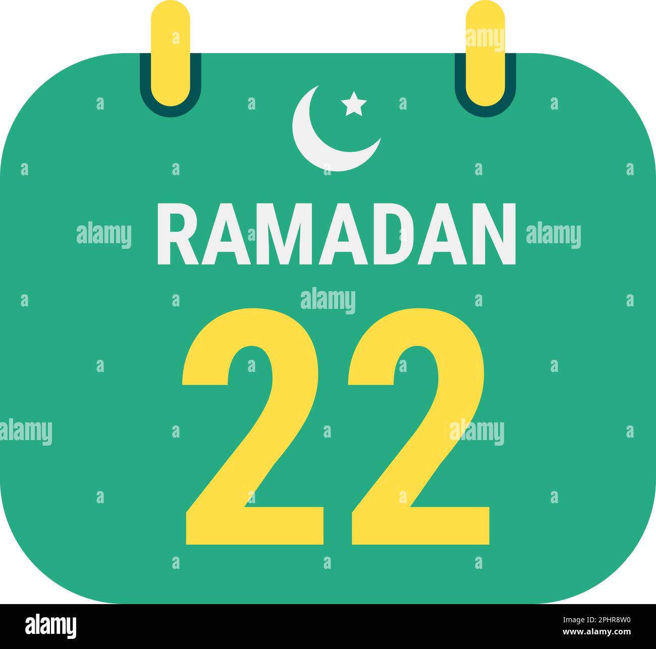 22nd Ramadan Celebrate with White and Golden Crescent Moons. and ...