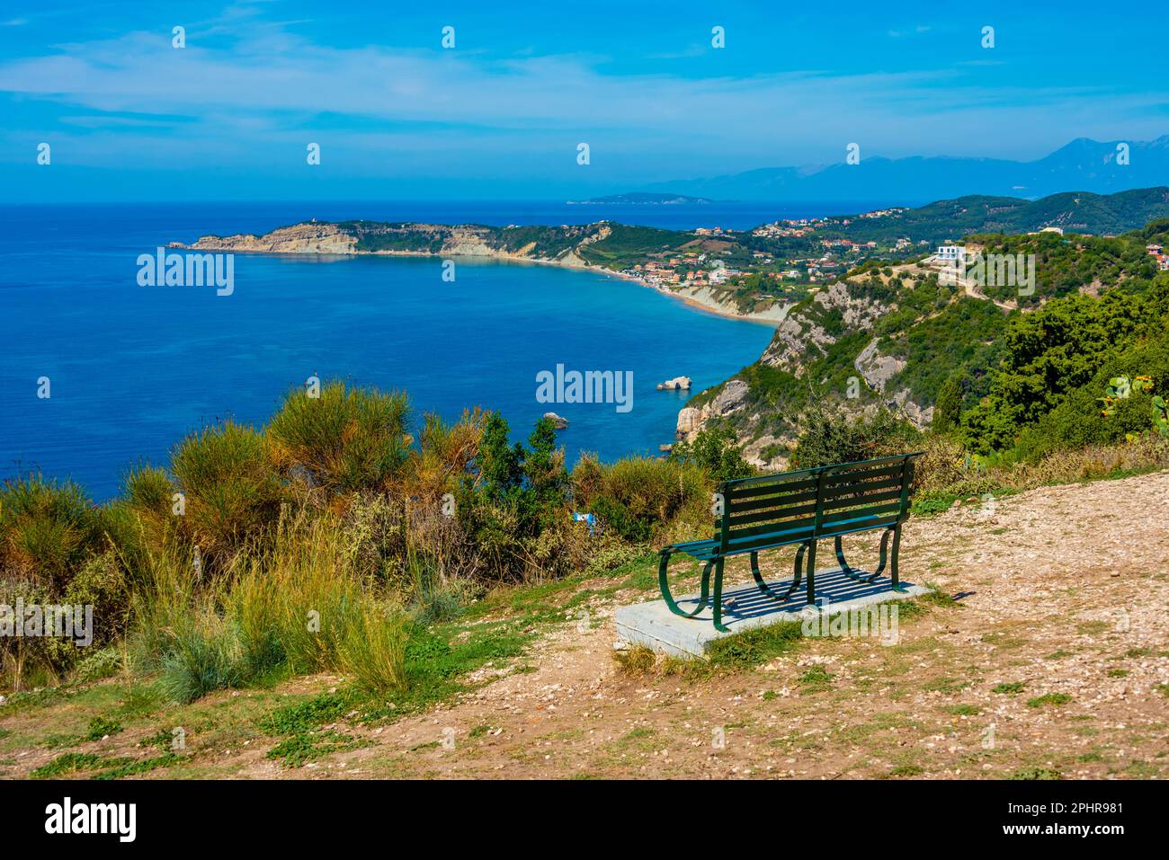 Panorama view of cape Kefali at Corfu, Greece Stock Photo - Alamy