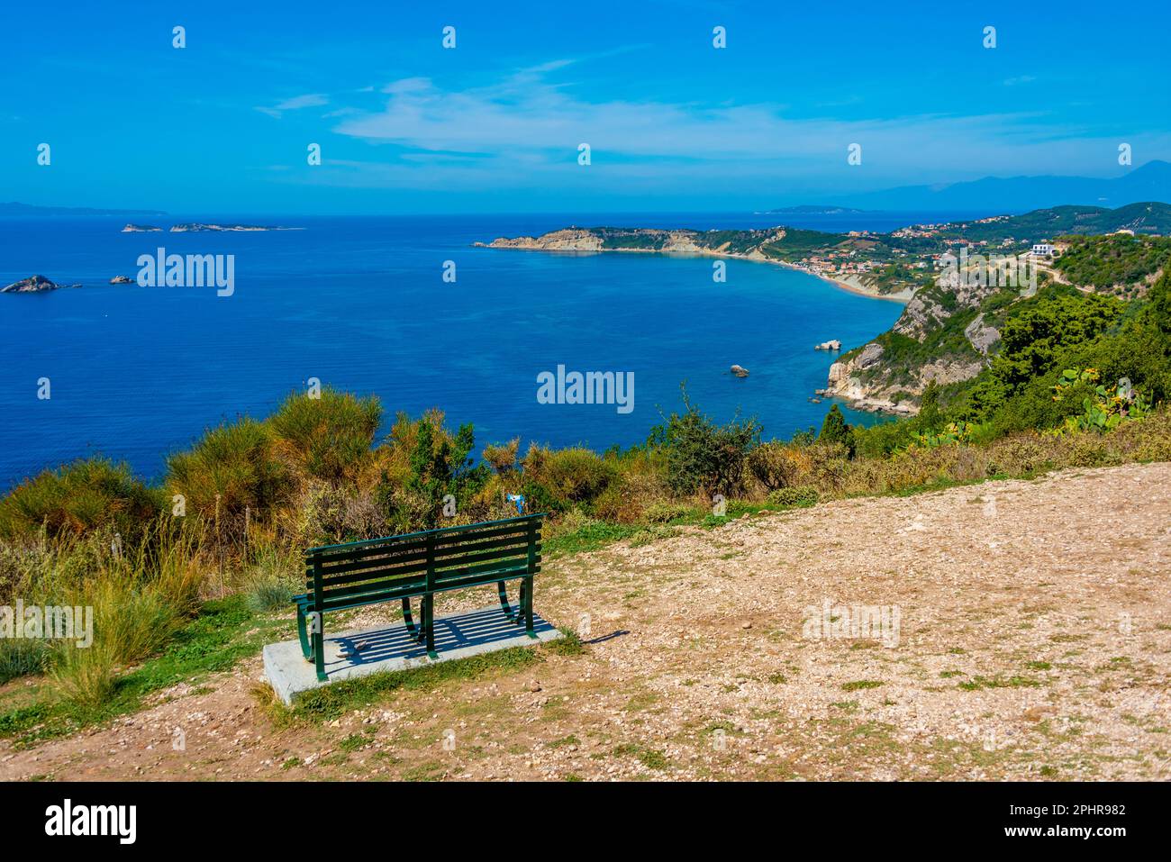 Panorama view of cape Kefali at Corfu, Greece Stock Photo - Alamy
