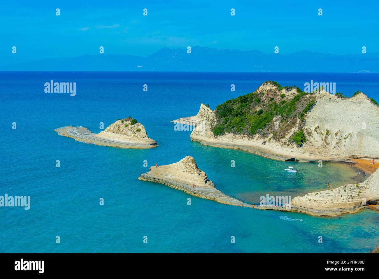 Panorama of Cape Drastis a Corfu island, Greece Stock Photo - Alamy