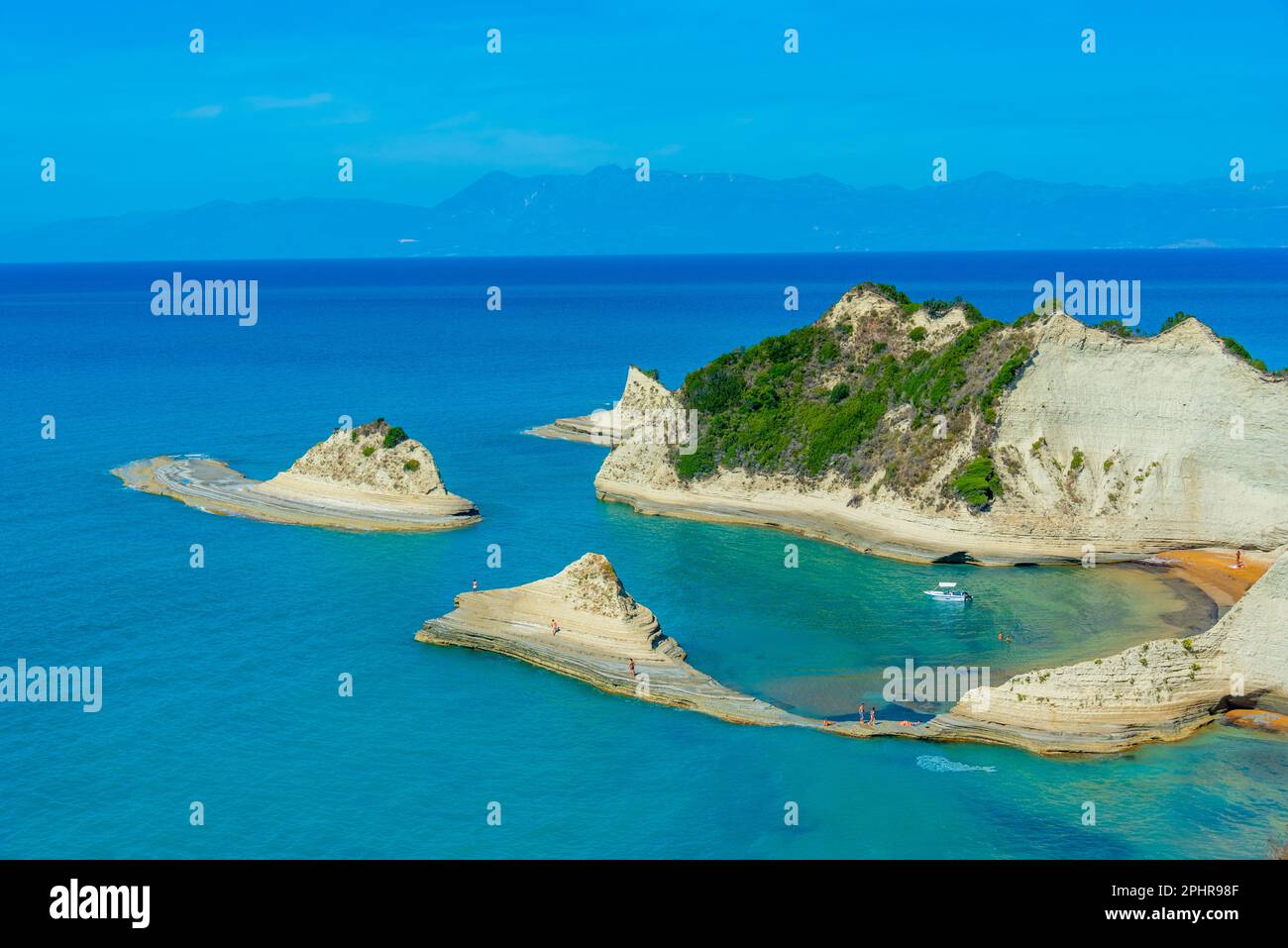 Panorama of Cape Drastis a Corfu island, Greece Stock Photo - Alamy