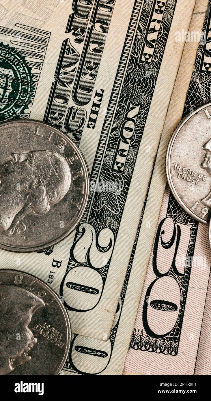 US dollar currency. USD inflation, US money Stock Photo - Alamy