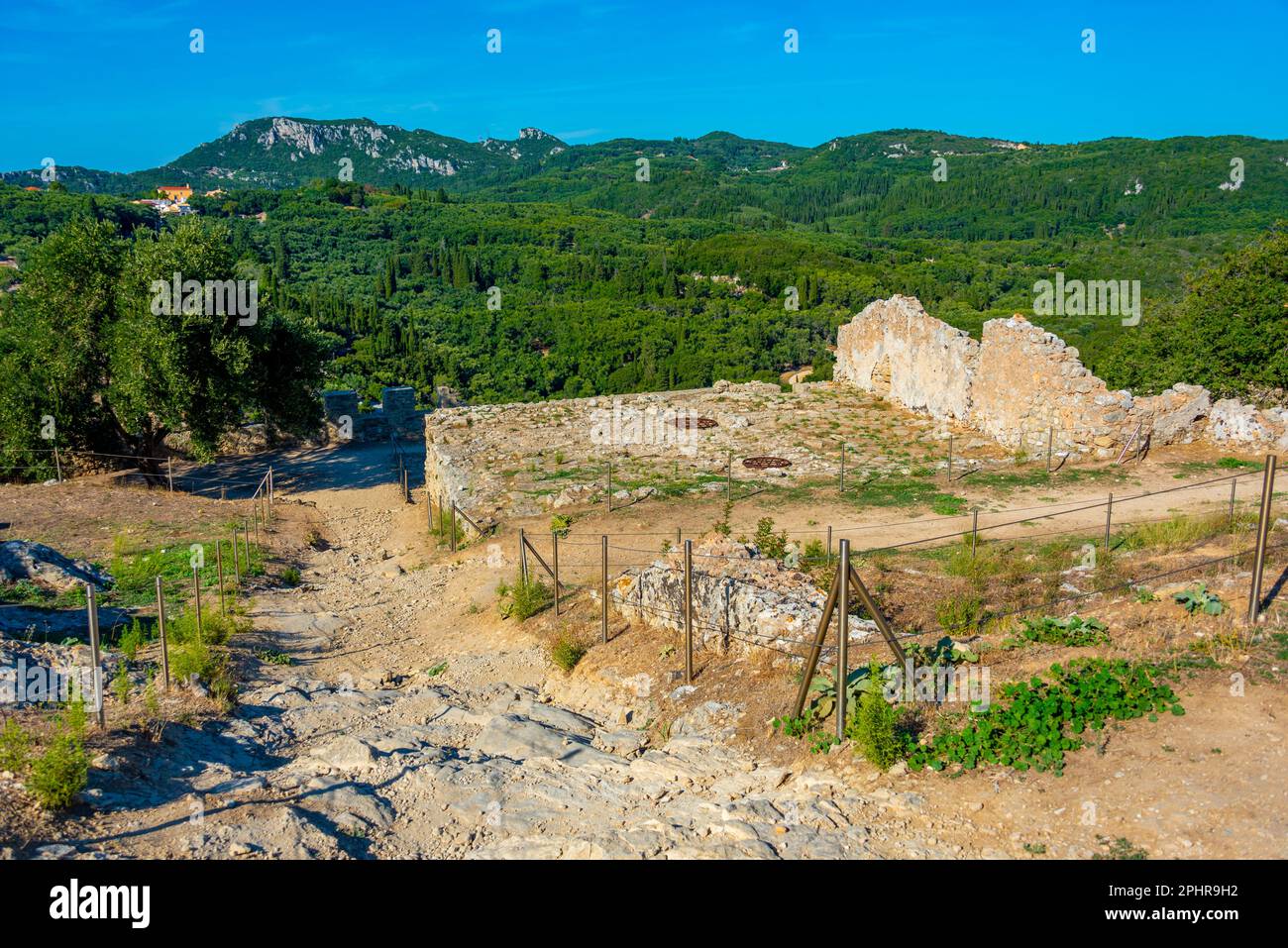 Angelokastro castle at Greek island Corfu Stock Photo - Alamy