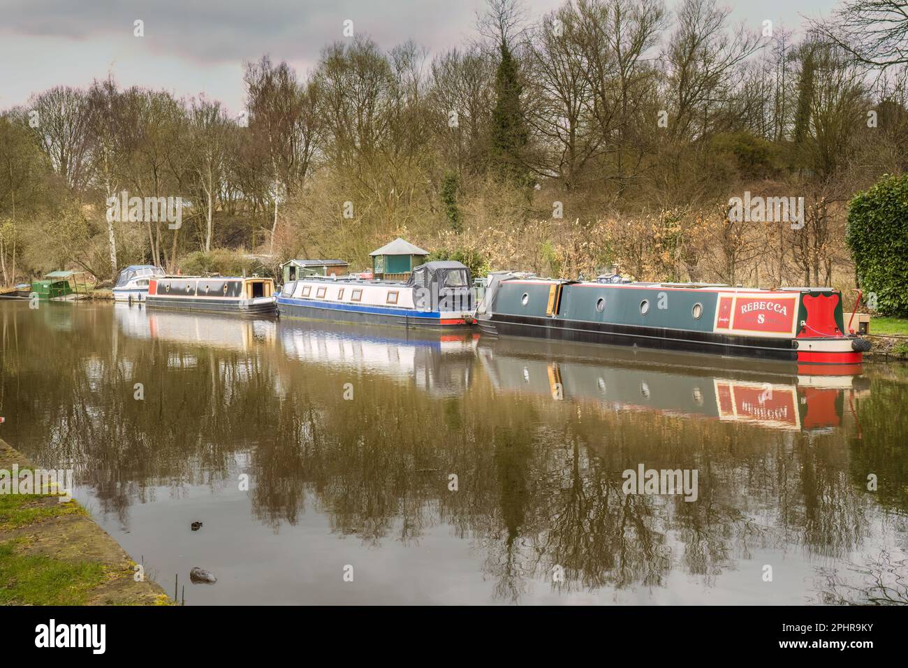 26.03.2023 Appley Bridge, Lancashire, UK. The Leeds Liverpool canal at ...