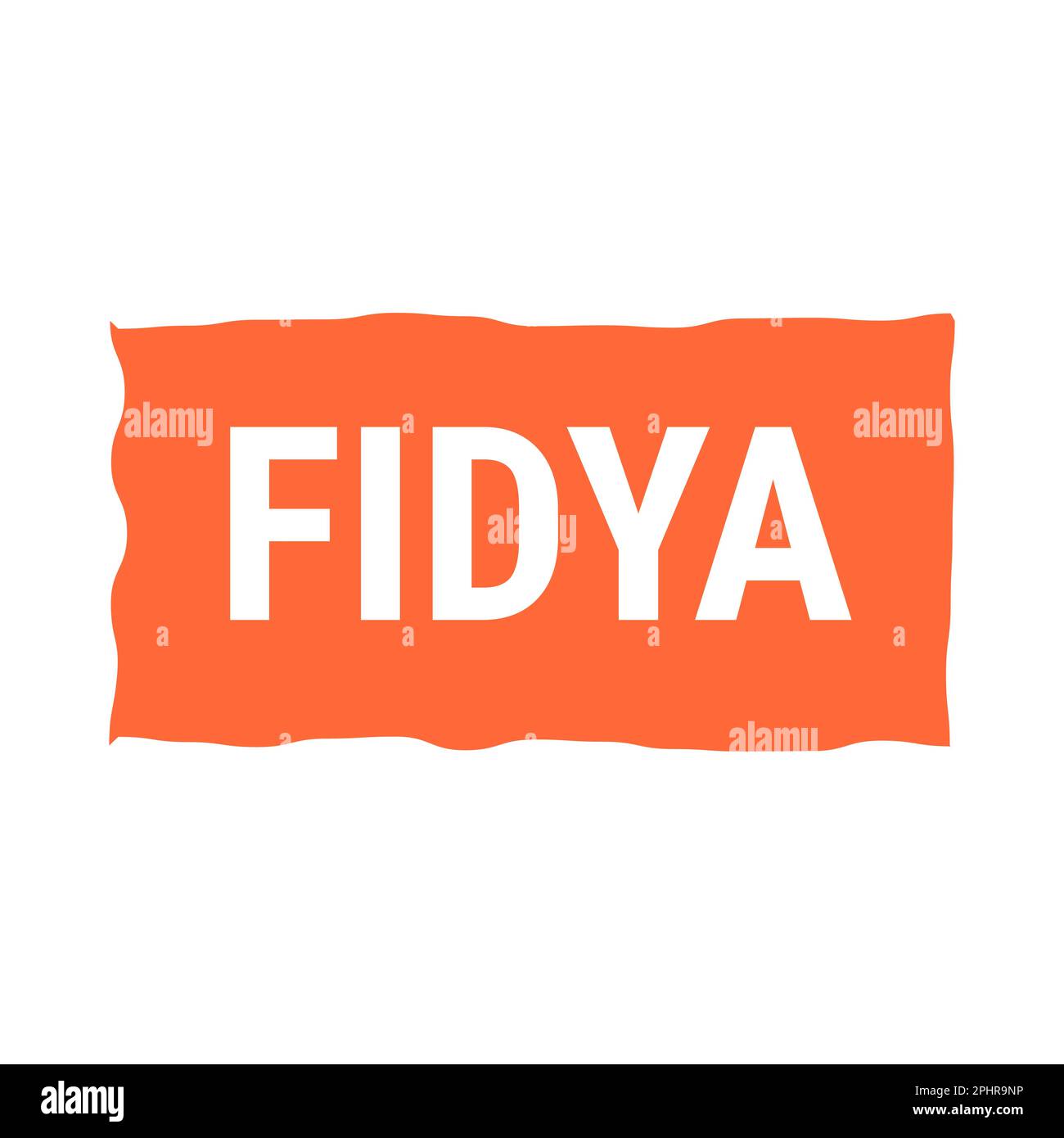 Fidya Orange Vector Callout Banner with Information on Donations and ...