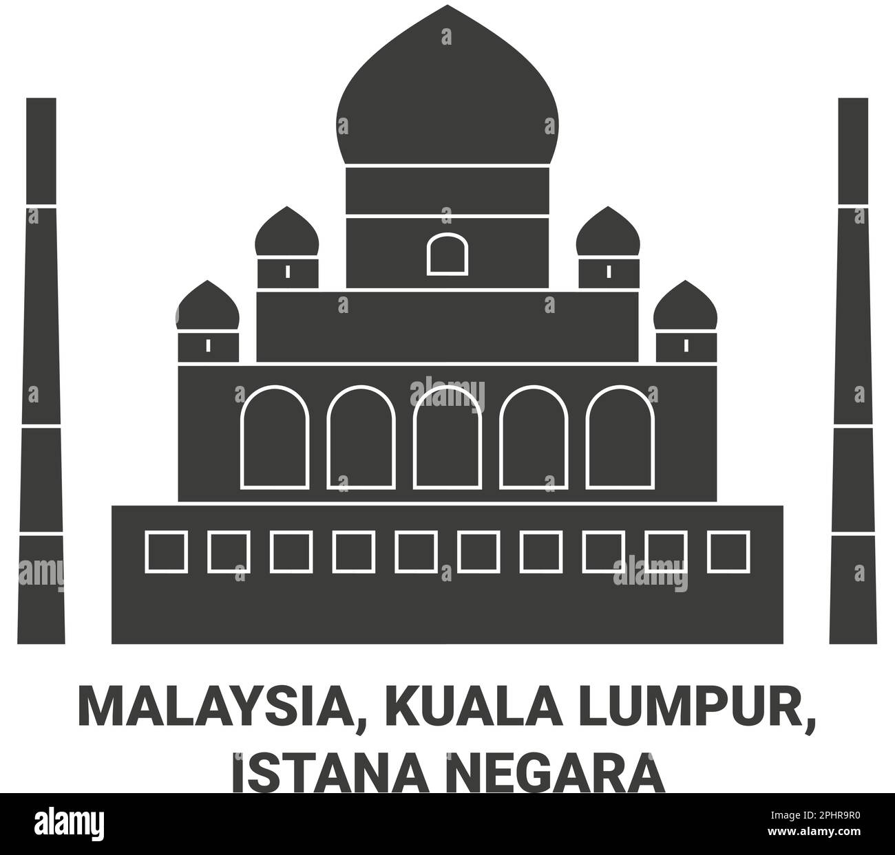 Malaysia, Kuala Lumpur, Istana Negara travel landmark vector ...