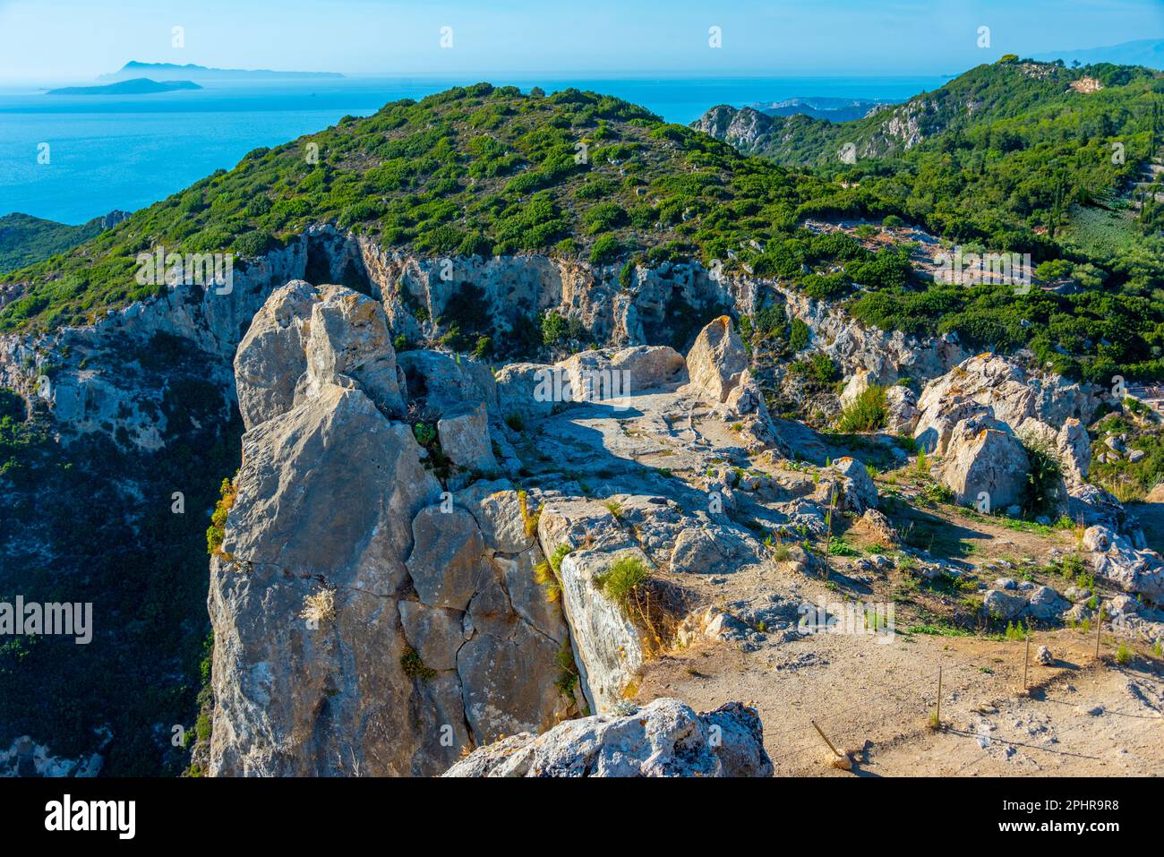 Angelokastro castle at Greek island Corfu Stock Photo - Alamy
