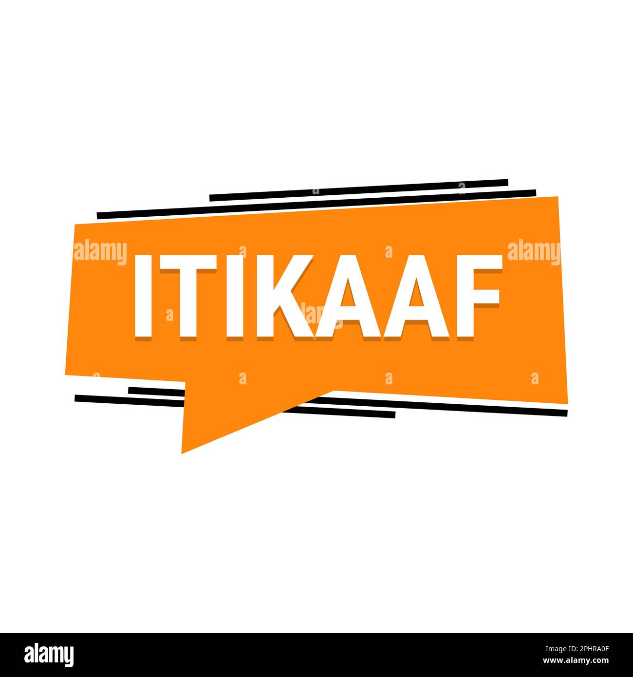 Itikaaf Orange Vector Callout Banner with Information on Donations and ...