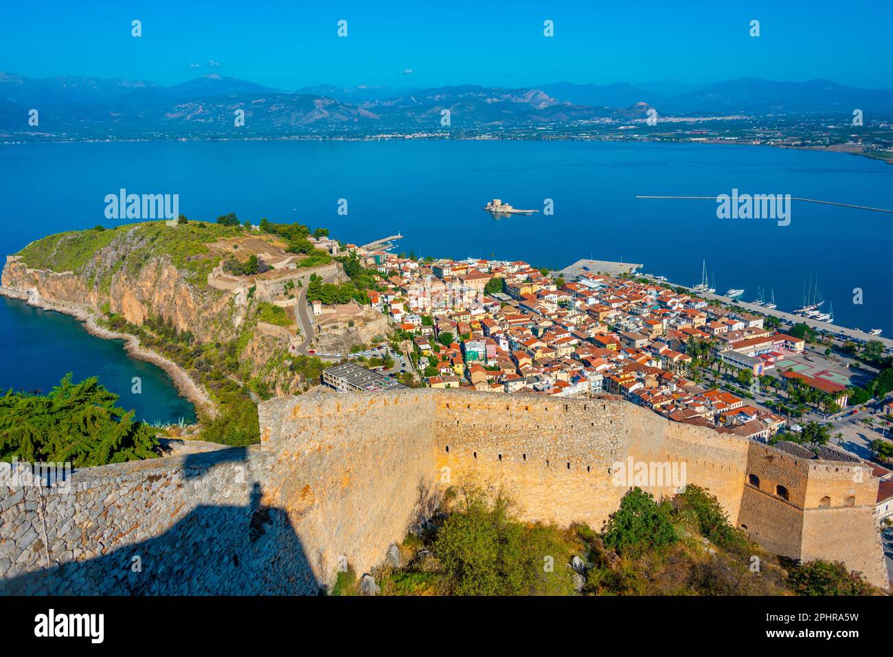Aerial view of Greek town Nafplio Stock Photo - Alamy