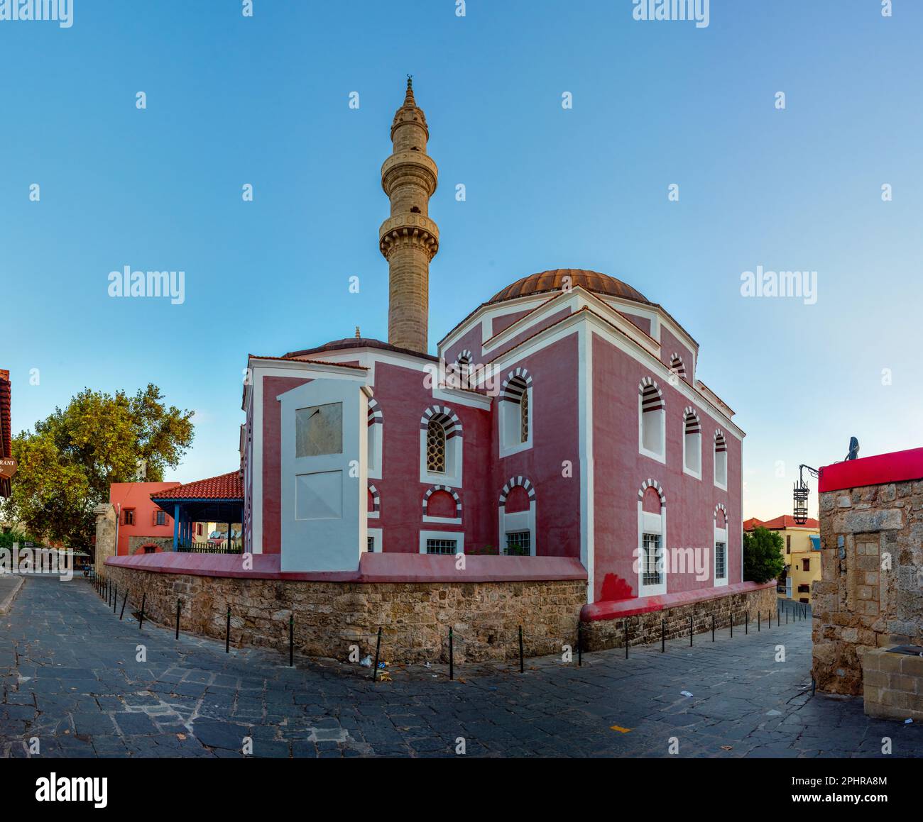 Sunrise view of the Suleiman mosque at Rhodes, Greece Stock Photo - Alamy