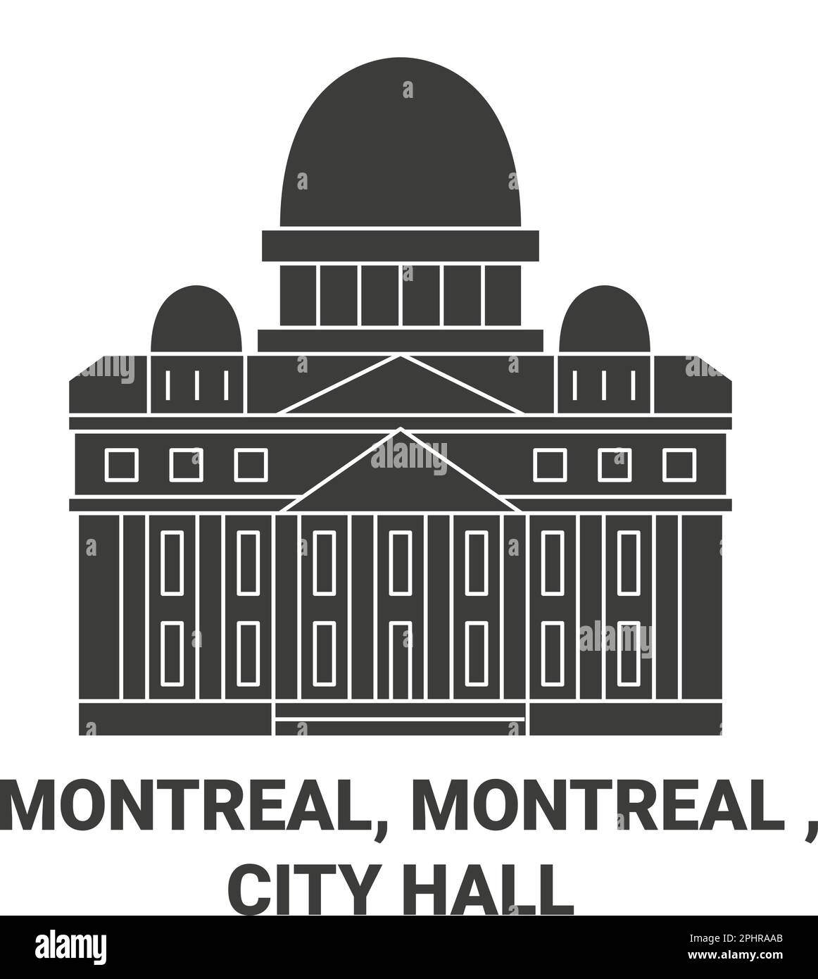 Canada, Montreal, Montreal , City Hall travel landmark vector ...