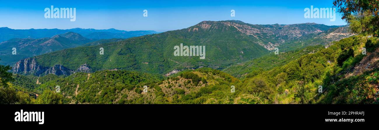 Panorama view of Lousios gorge in Greece Stock Photo - Alamy