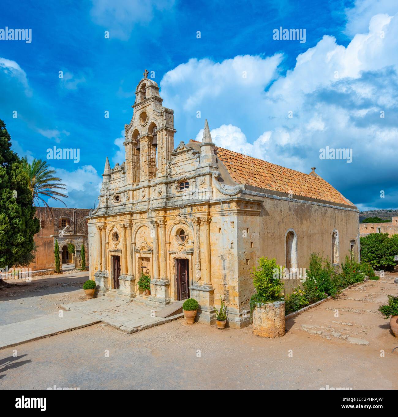 Moni Arkadiou monastery at Greek island Crete Stock Photo - Alamy