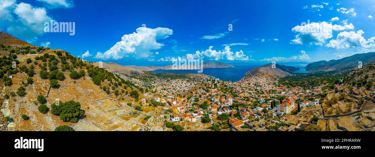 Rugged greek coastline with mountain hi-res stock photography and ...