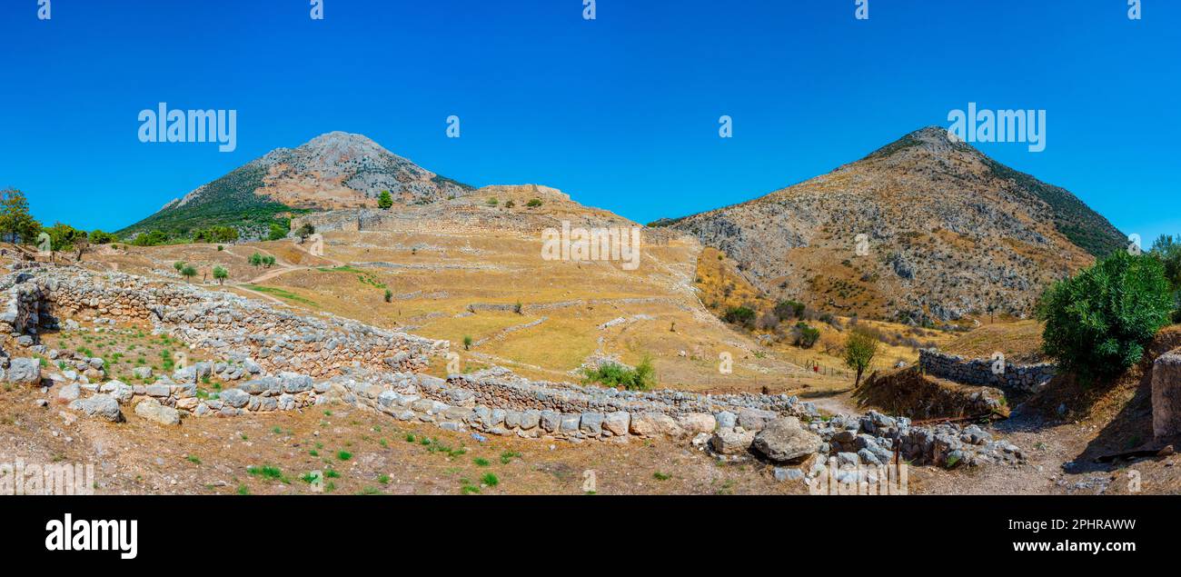 Archaeological site of Mycenae in Greece Stock Photo - Alamy