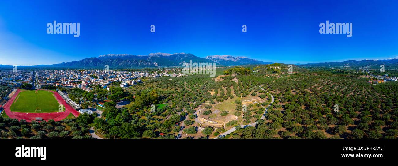 Panorama view of Greek town Sparta Stock Photo - Alamy