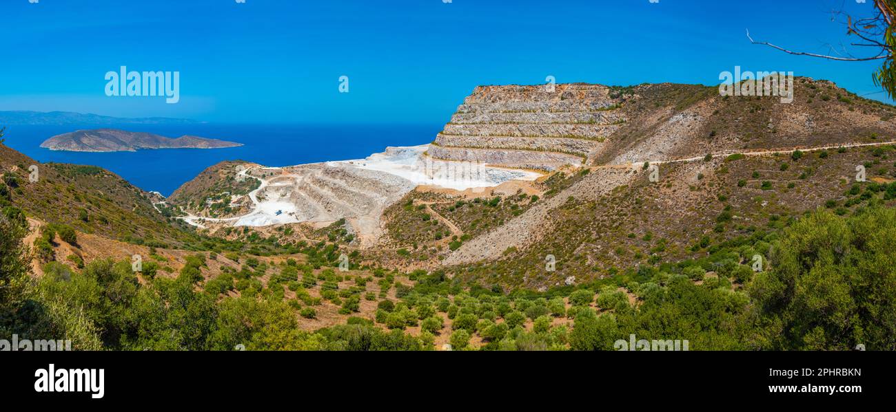 Marble quarry at Greek island Crete Stock Photo - Alamy