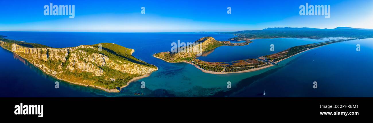 Aerial view of Limni Divari lagoon in Greece Stock Photo - Alamy