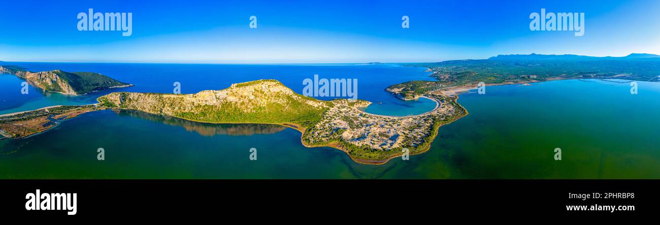 Aerial view of Limni Divari lagoon in Greece Stock Photo - Alamy