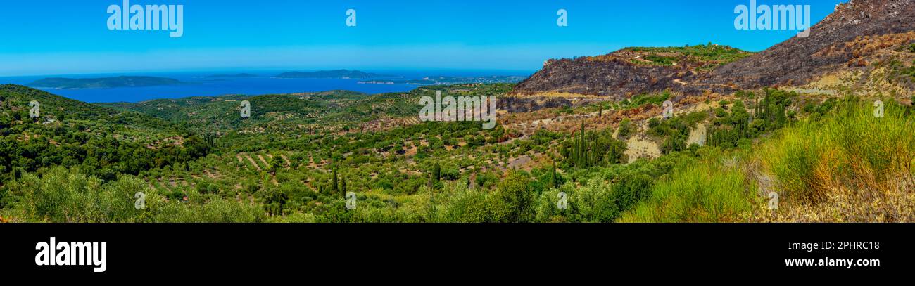Panorama view of Finikounda resort in Greece Stock Photo - Alamy