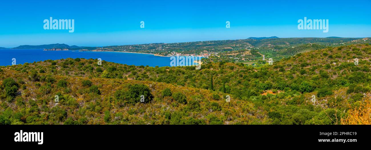 Panorama view of Finikounda resort in Greece Stock Photo - Alamy