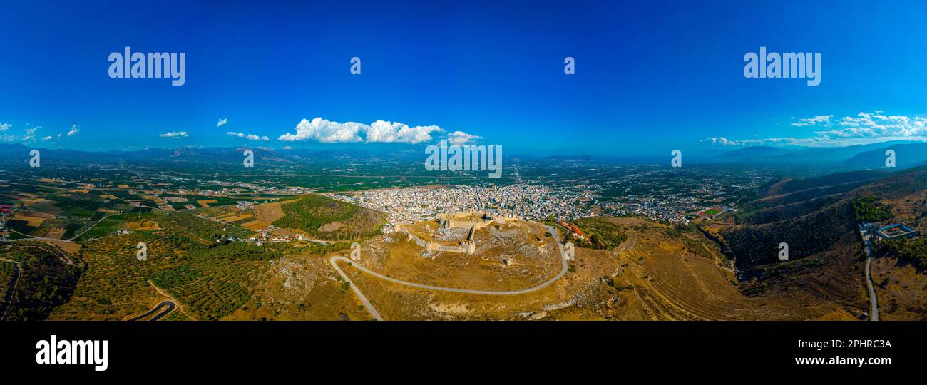 Panorama view of Larissa castle near Greek town Argos Stock Photo - Alamy