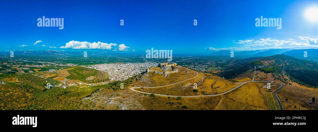 Panorama view of Larissa castle near Greek town Argos Stock Photo - Alamy
