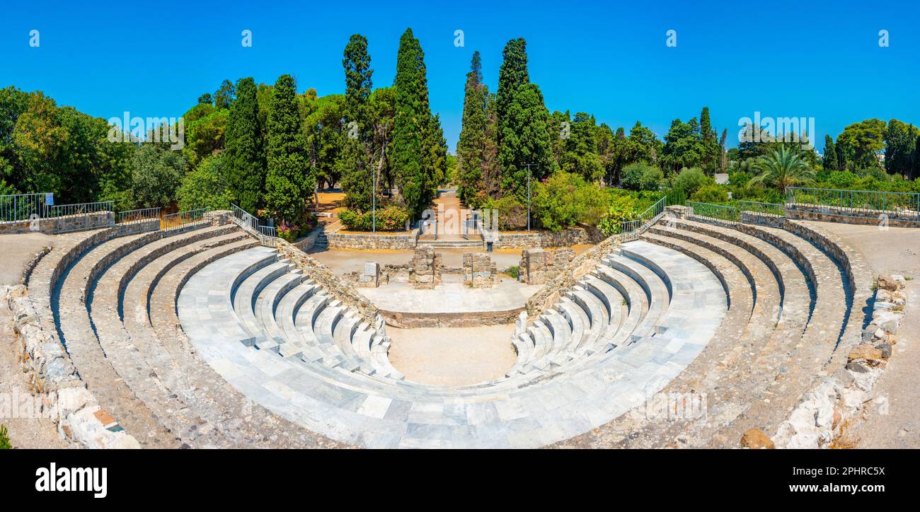Roman Odeon of Kos in Greece Stock Photo - Alamy