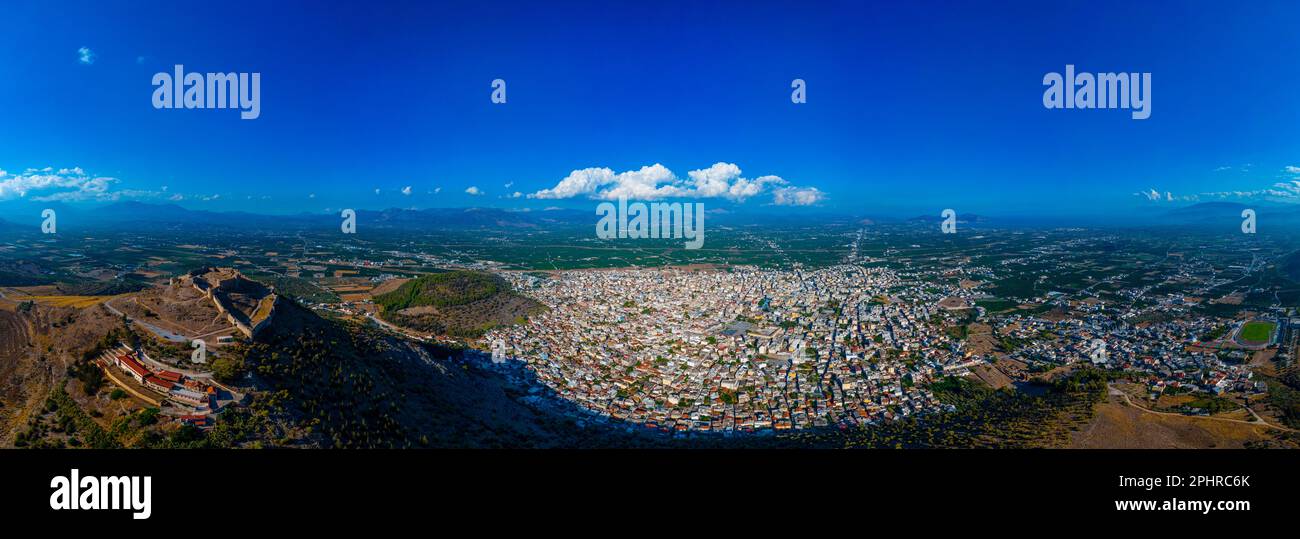 Panorama view of Larissa castle near Greek town Argos Stock Photo - Alamy