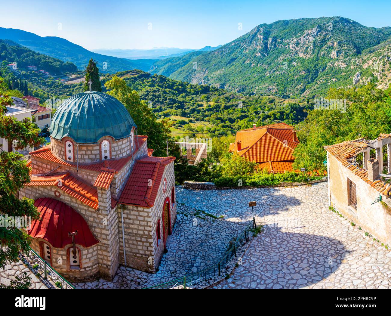 Holy Church of Agios Efthymios Dimitsanas at Dimitsana, Greece Stock ...