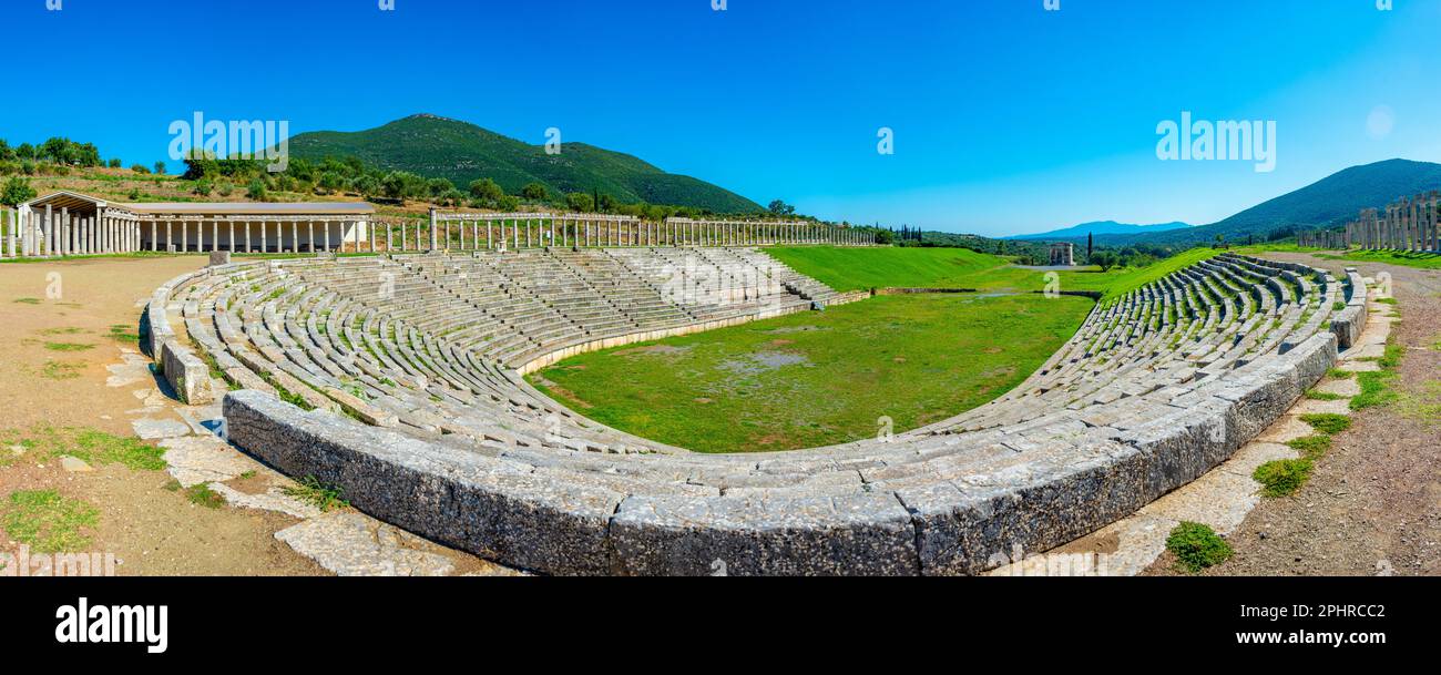 Ancient stadium of Archaeological Site of Ancient Messini in Greece ...