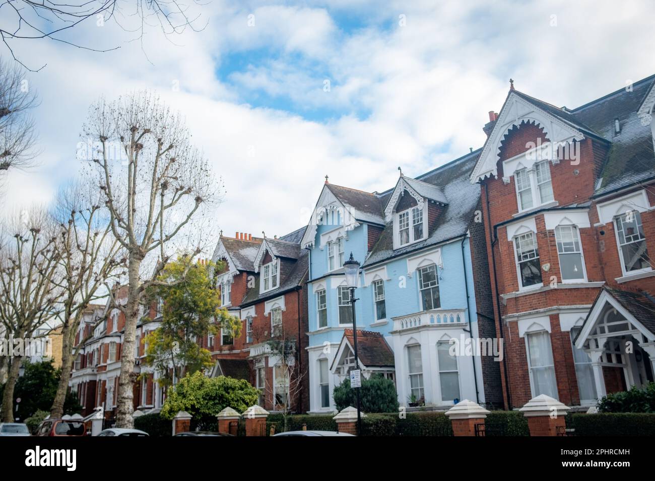 London- January 2023: Residential street in North Kensington, W10 near ...