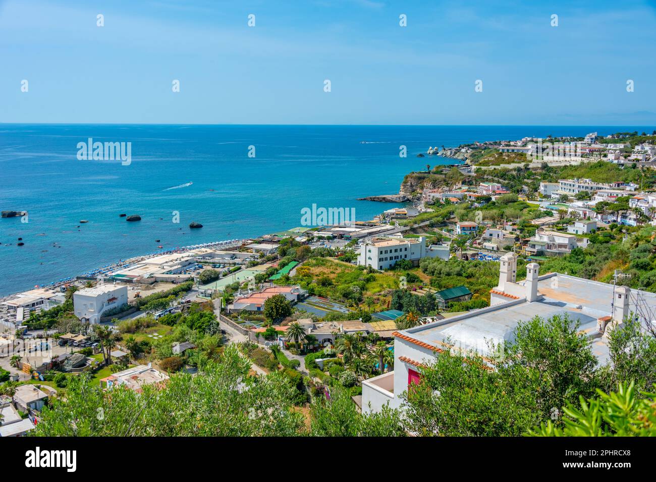 Aerial view of Italian city Forio at Ischia island Stock Photo - Alamy
