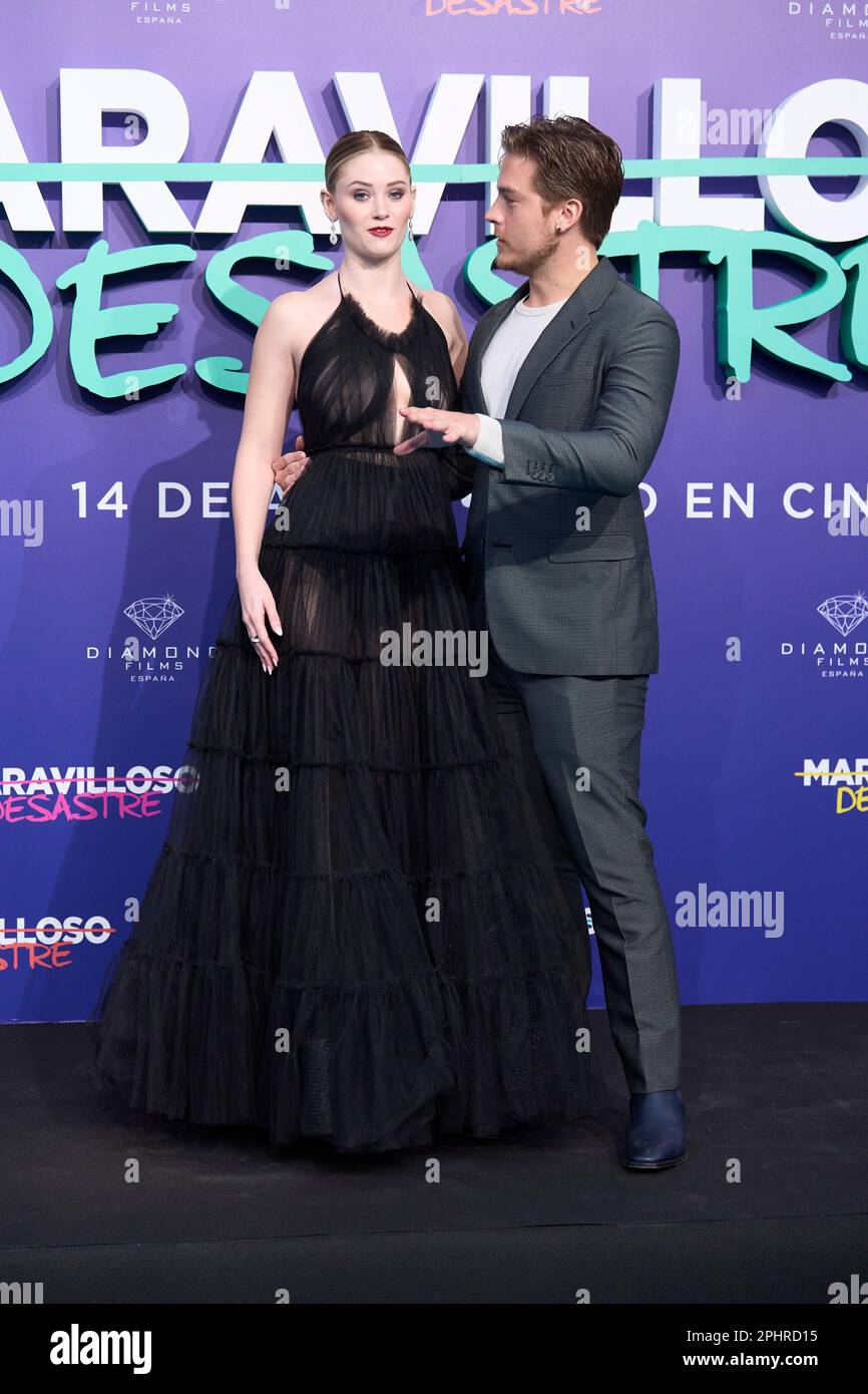 Madrid. Spain. 20230329, Virginia Gardner, Dylan Sprouse attends ...
