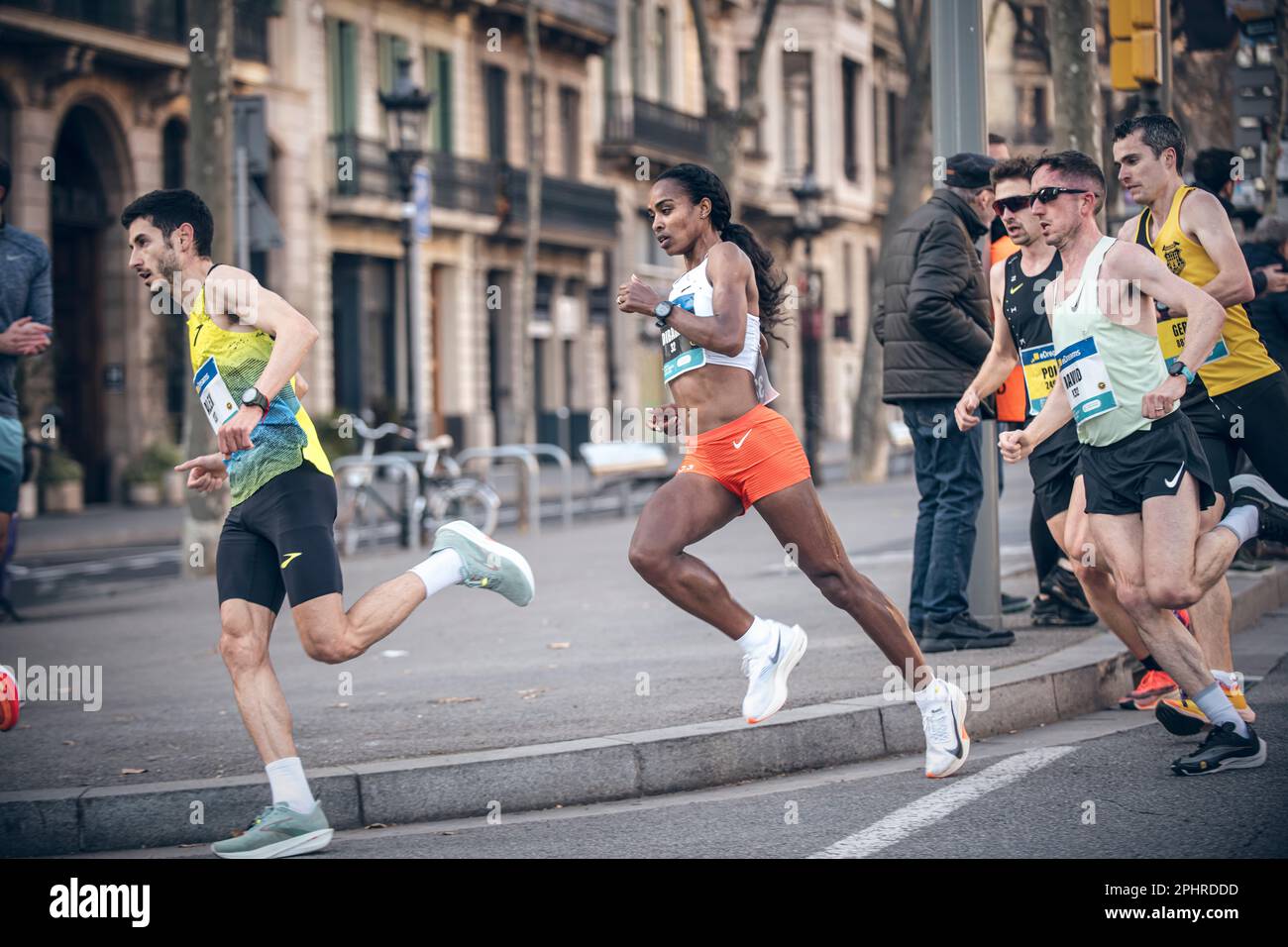 Genzebe Dibaba in the 2023 Barcelona Half Marathon Stock Photo - Alamy