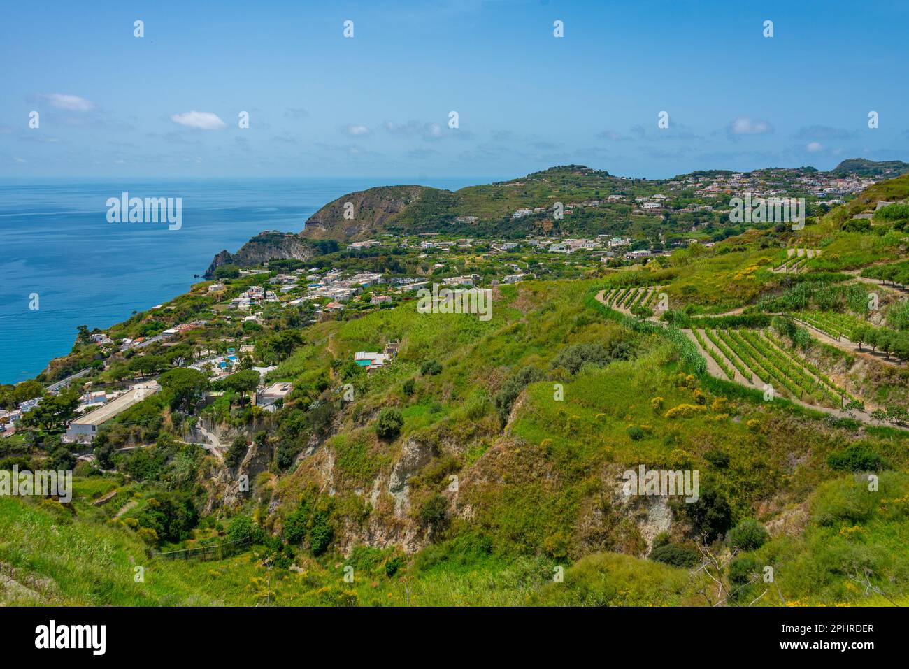 Aerial view of Italian city Forio at Ischia island Stock Photo - Alamy