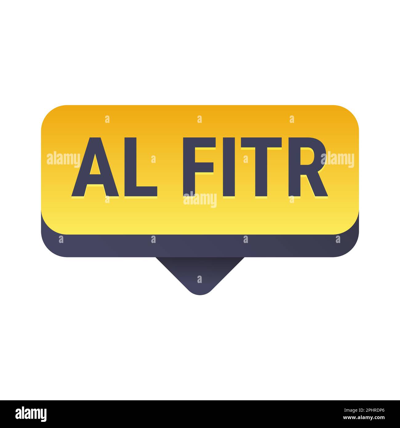 Eid Al-Fitr Countdown Yellow Vector Callout Banner with Days Left Until ...