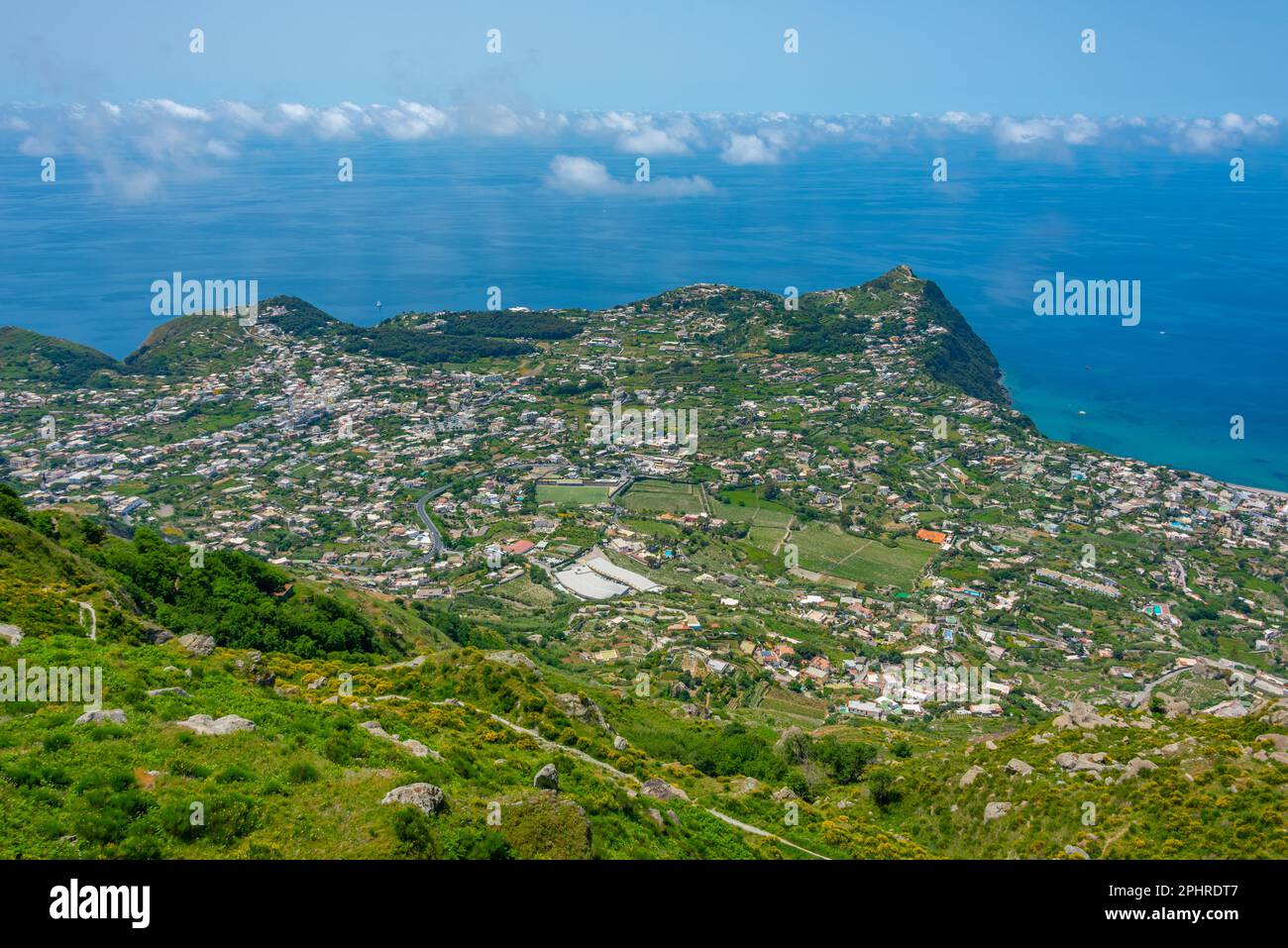Panorama view of Italian city Forio at Ischia island Stock Photo - Alamy