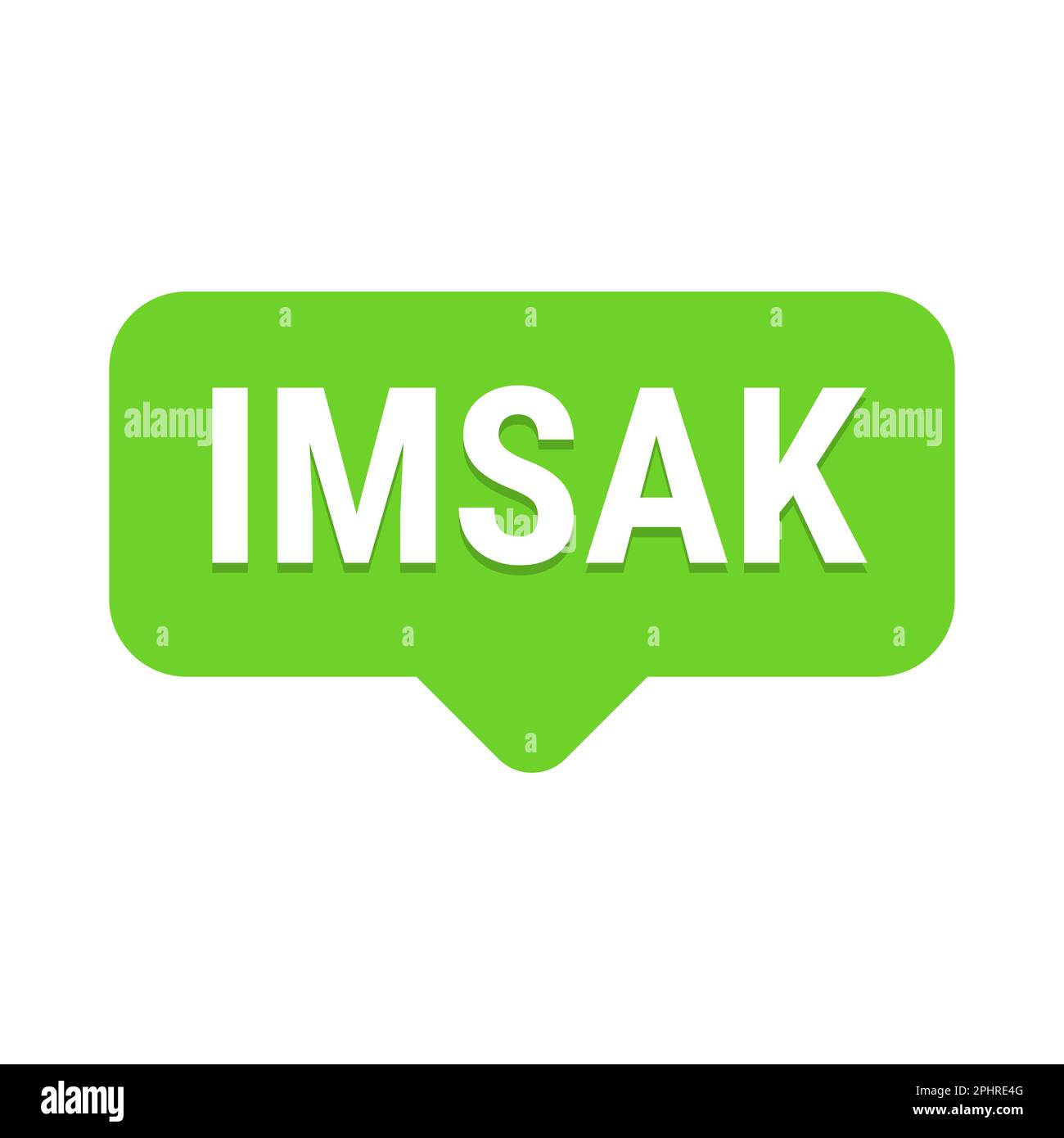 IMSAK Reminder Green Vector Callout Banner to Help You Start Your Fast ...