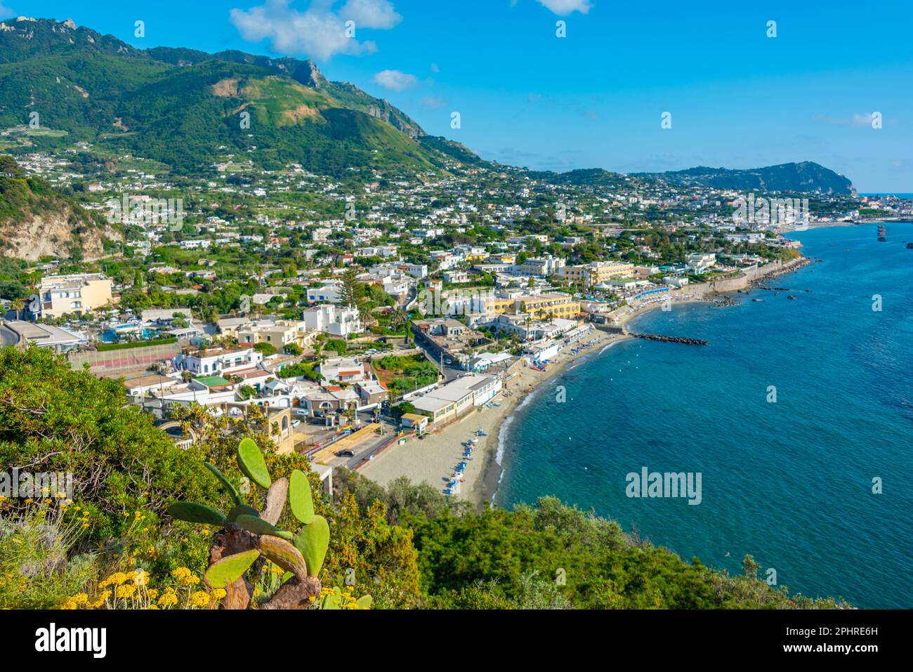 Panorama view of Italian city Forio at Ischia island Stock Photo - Alamy