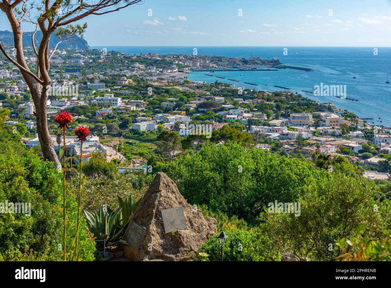 Panorama view of Italian city Forio at Ischia island Stock Photo - Alamy