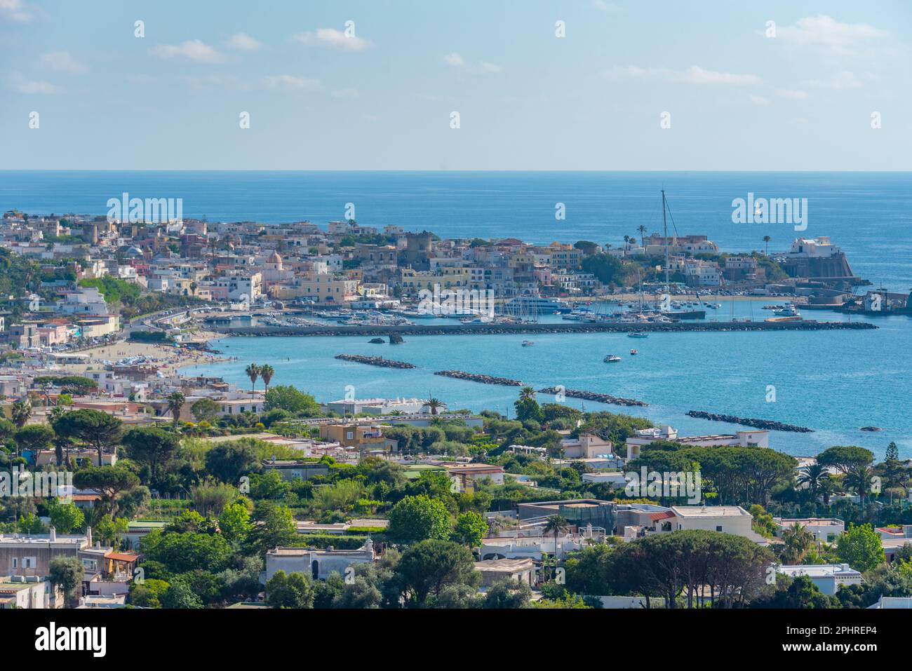 Panorama view of Italian city Forio at Ischia island Stock Photo - Alamy
