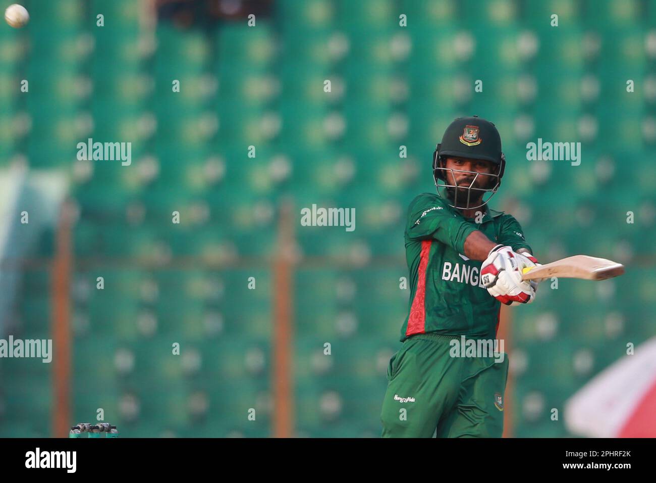 Tawhid Hridoy bats as Bangladesh saw a number of records break in their thumping 77-run win over ...