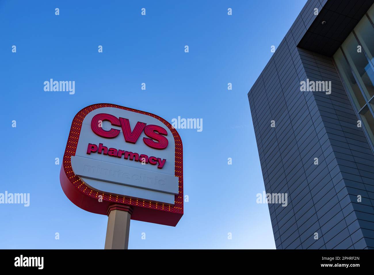 A picture of a CVS Pharmacy sign Stock Photo - Alamy