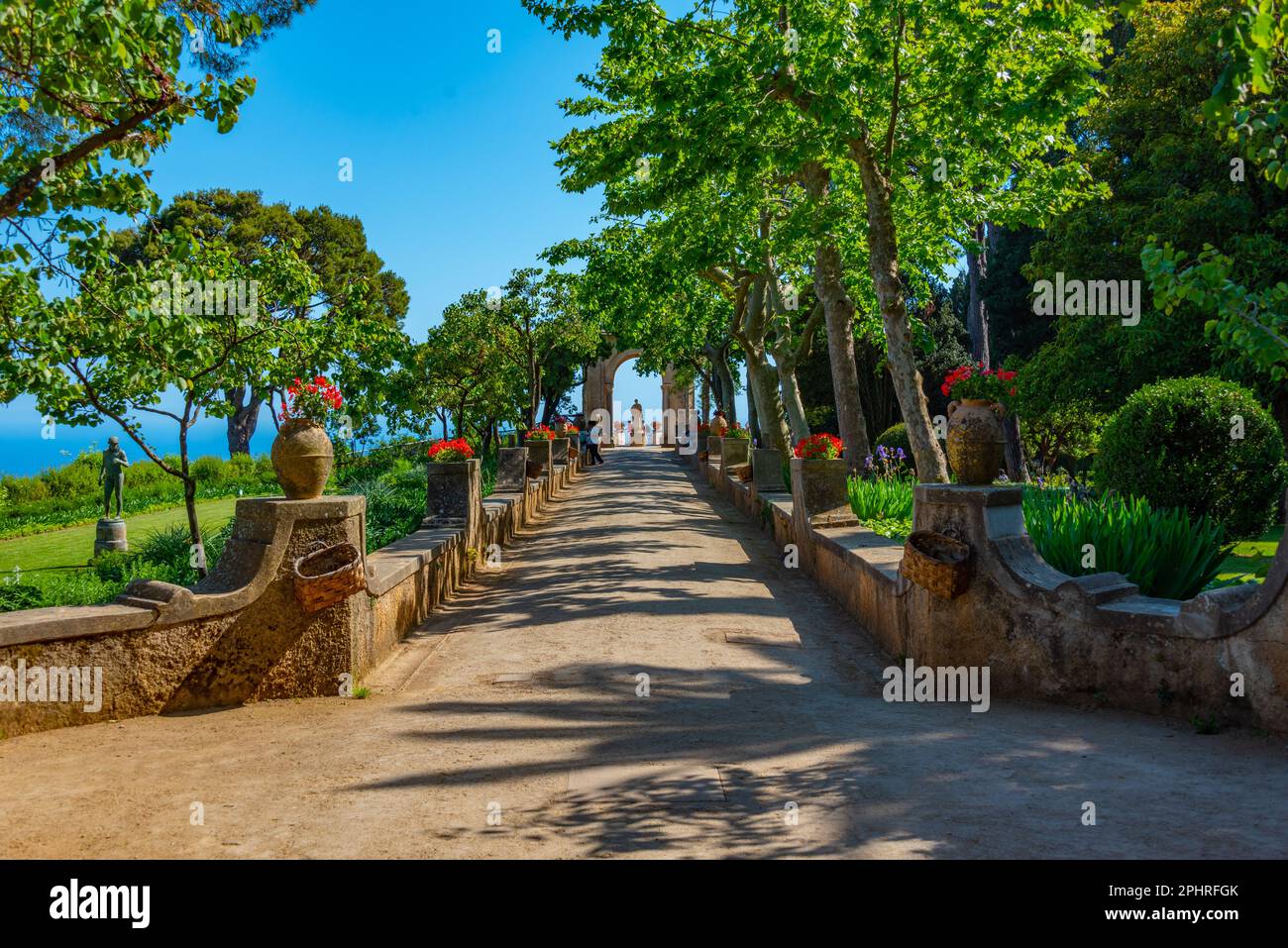 Gardens at Villa Cimbrone in the Italian town Ravello Stock Photo - Alamy